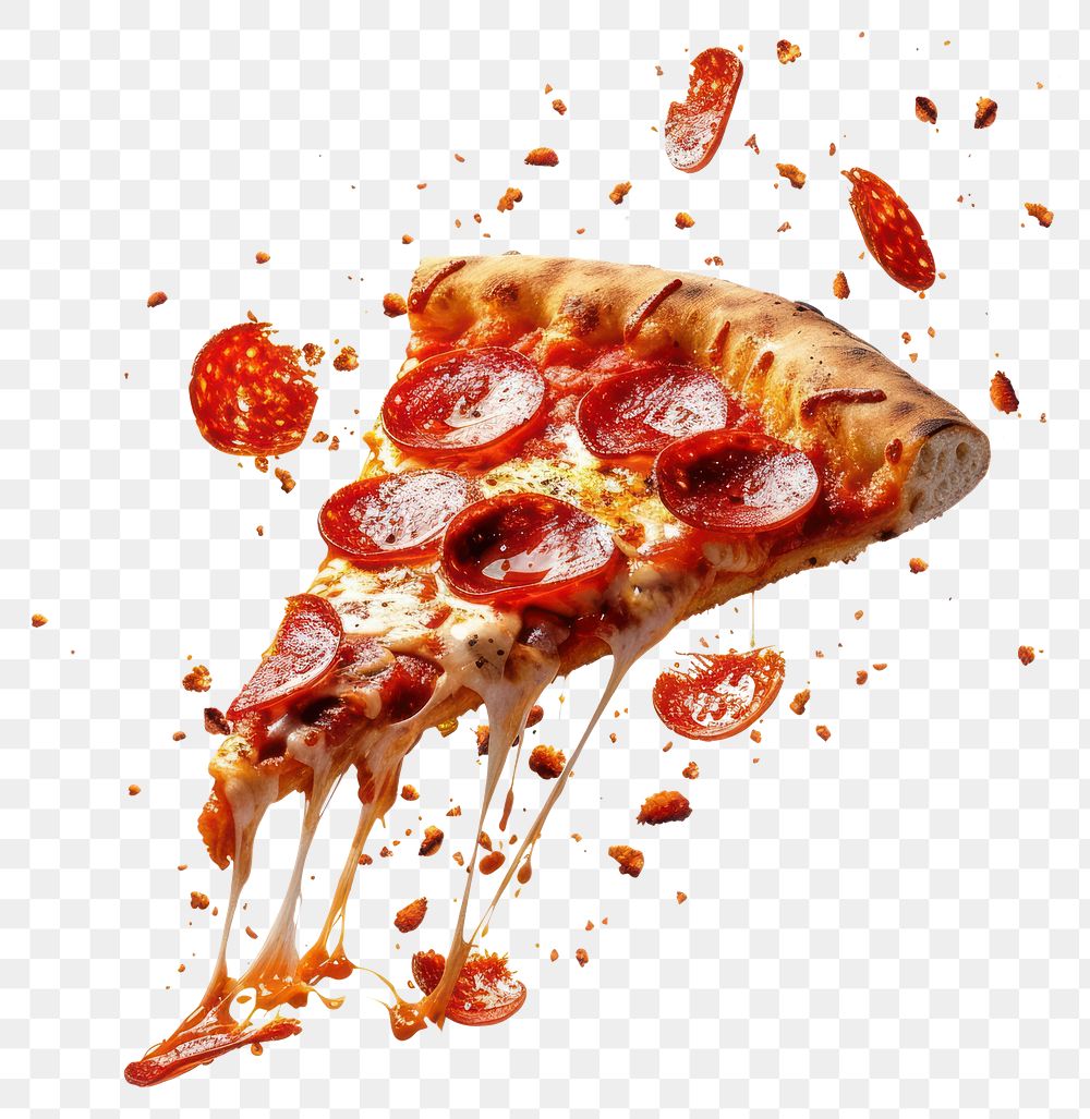 PNG Exploding pepperoni pizza slice | Premium PNG - rawpixel