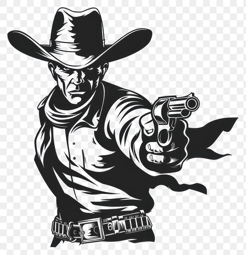 PNG Vintage cowboy revolver illustration | Premium PNG - rawpixel