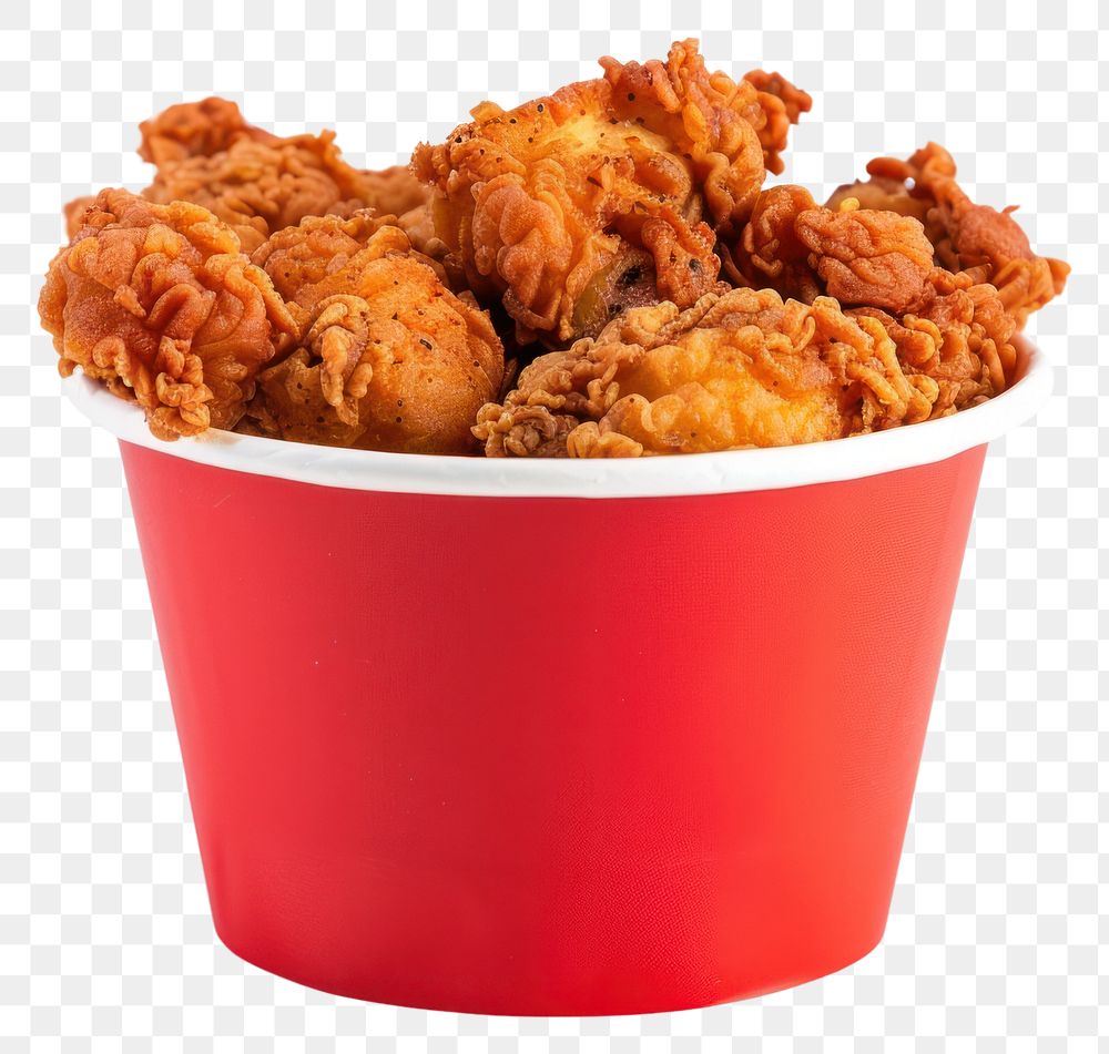 bucket fried chicken ketchup food. | Free PNG - rawpixel