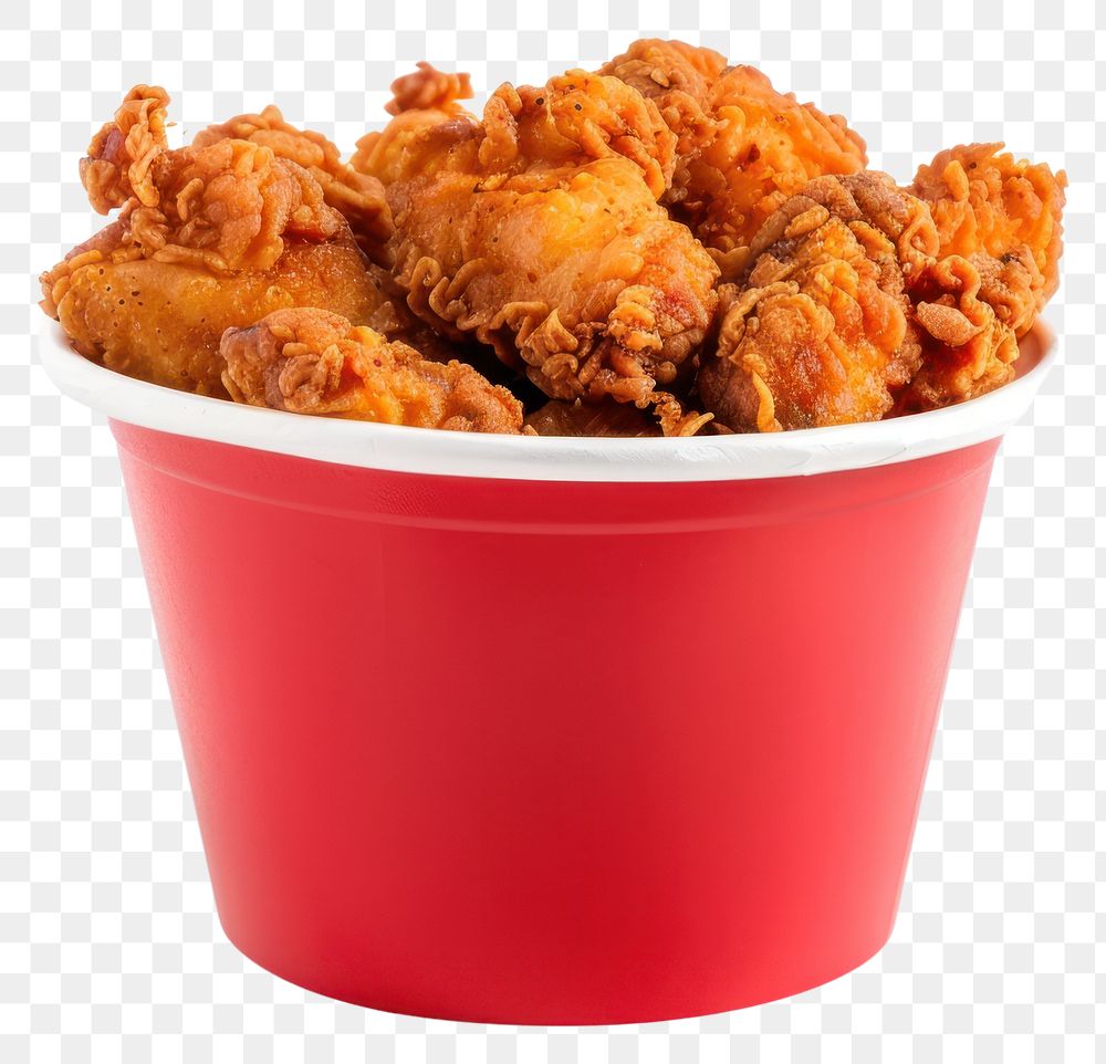 bucket fried chicken ketchup food. | Free PNG - rawpixel