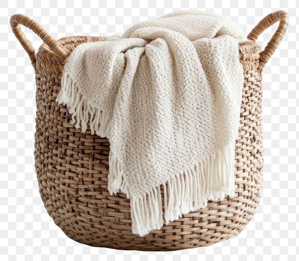 Woven rattan basket handicraft clothing | Free PNG - rawpixel