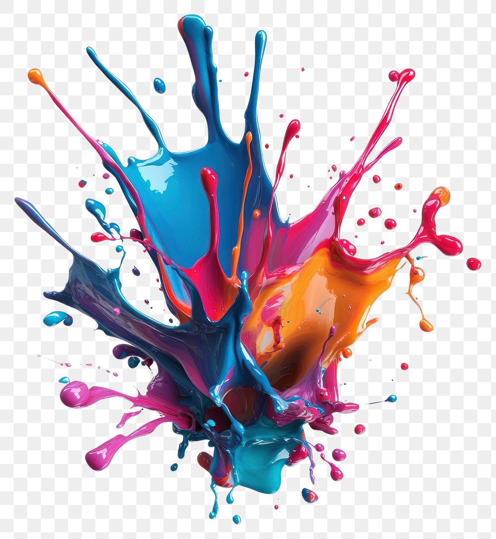 PNG Vibrant paint splash explosion | Free PNG - rawpixel