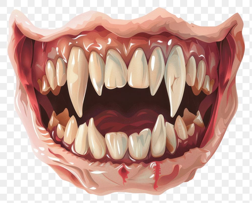 PNG Vampire teeth fangs white | Premium PNG - rawpixel