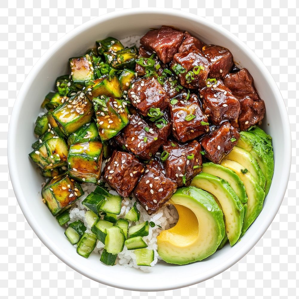 PNG beef poke bowl slice | Free PNG - rawpixel