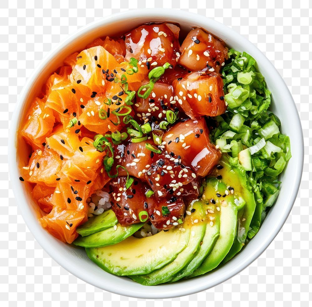 PNG seafood poke bowl slice | Free PNG - rawpixel