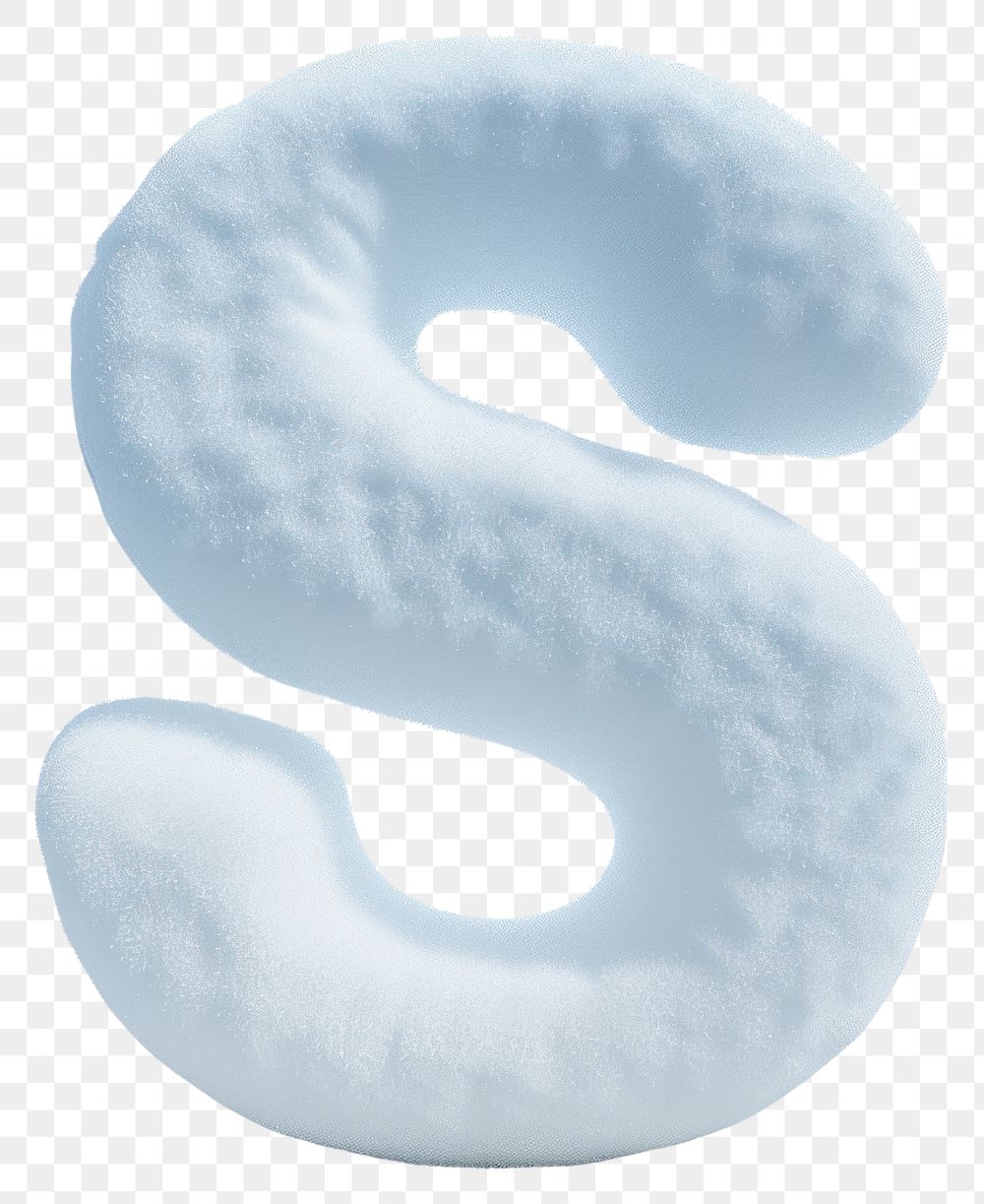 PNG Snow letter s white | Free PNG - rawpixel