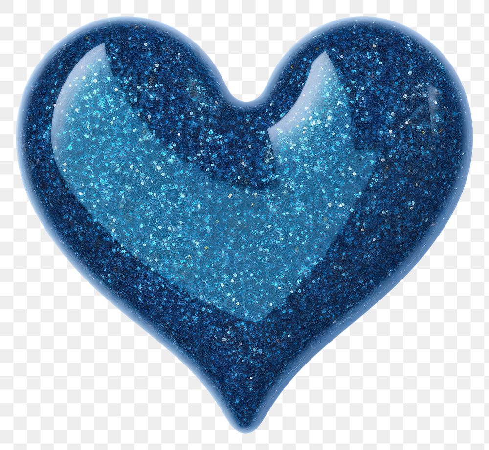 PNG Blue heart icon glitter | Free PNG - rawpixel