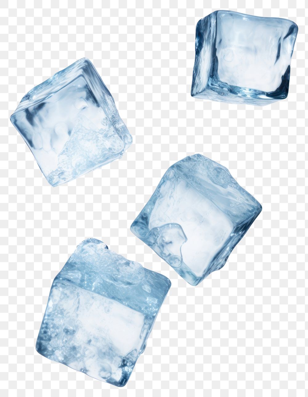PNG Four flying ice cubes | Free PNG - rawpixel