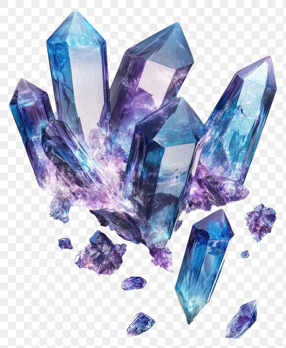 PNG Purple blue crystals gemstone | Free PNG - rawpixel