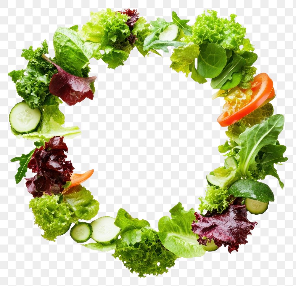 PNG Salads border vegetables produce | Free PNG - rawpixel
