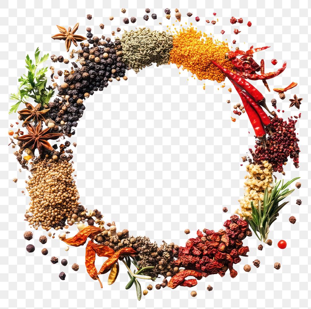 PNG Spices circle food ingredients | Free PNG - rawpixel