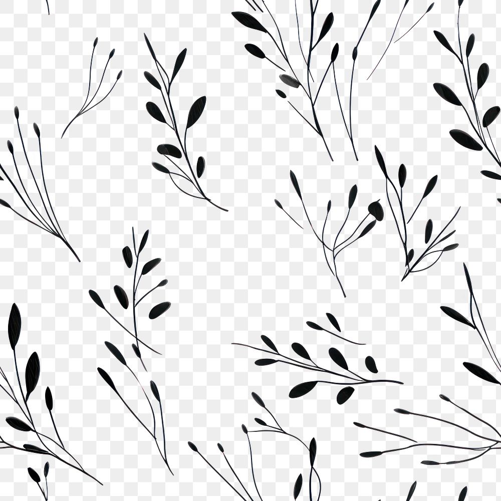 PNG Leaf pattern backgrounds white | Free PNG - rawpixel