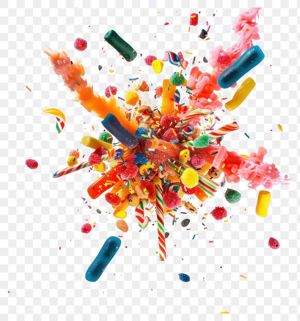 PNG Exploding candy explosion food | Free PNG - rawpixel