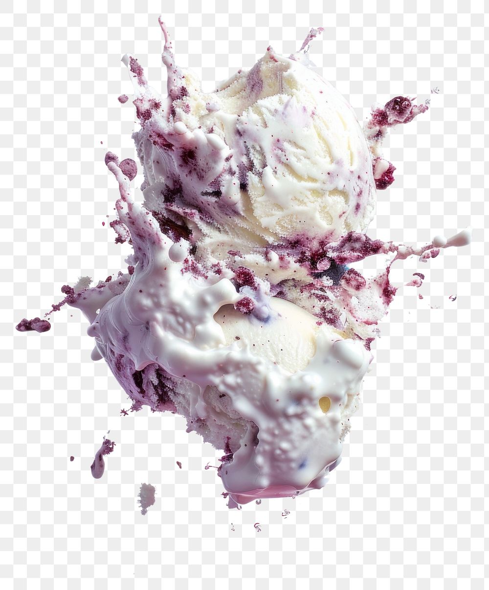 PNG Exploding blueberry ice cream | Free PNG - rawpixel