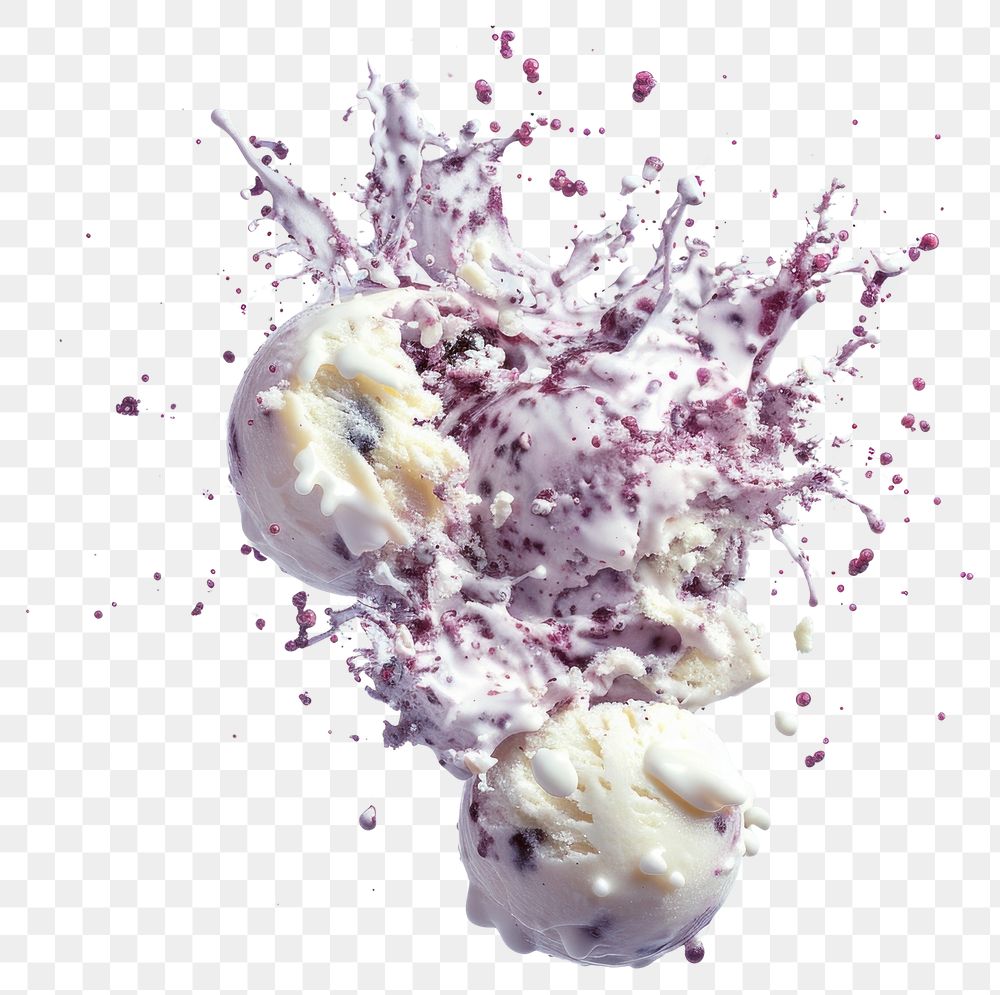 PNG Exploding blueberry ice cream | Free PNG - rawpixel