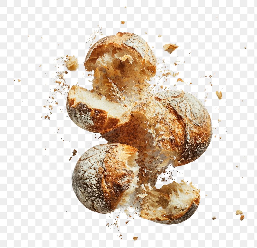 PNG Exploding bread food ingredients | Premium PNG - rawpixel