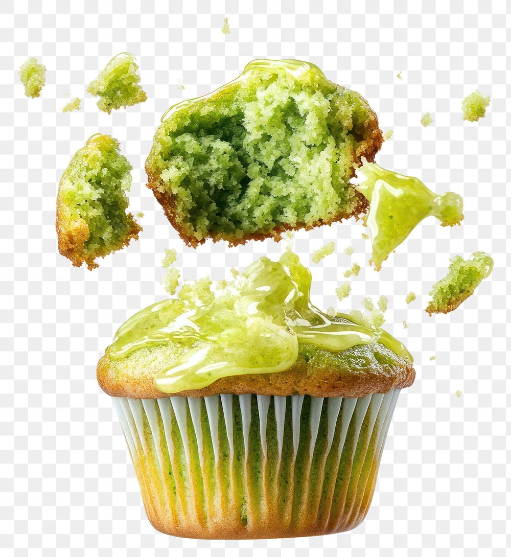 PNG Exploding green muffin cupcake | Free PNG - rawpixel