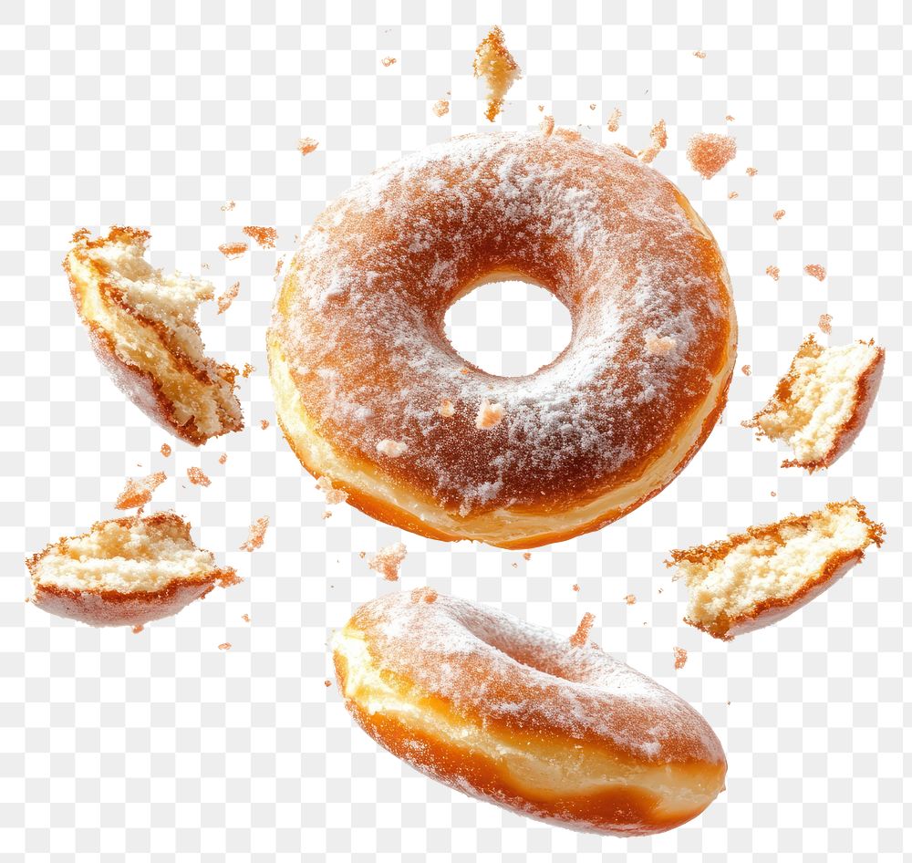 PNG Exploding sugar donut sweets | Free PNG - rawpixel