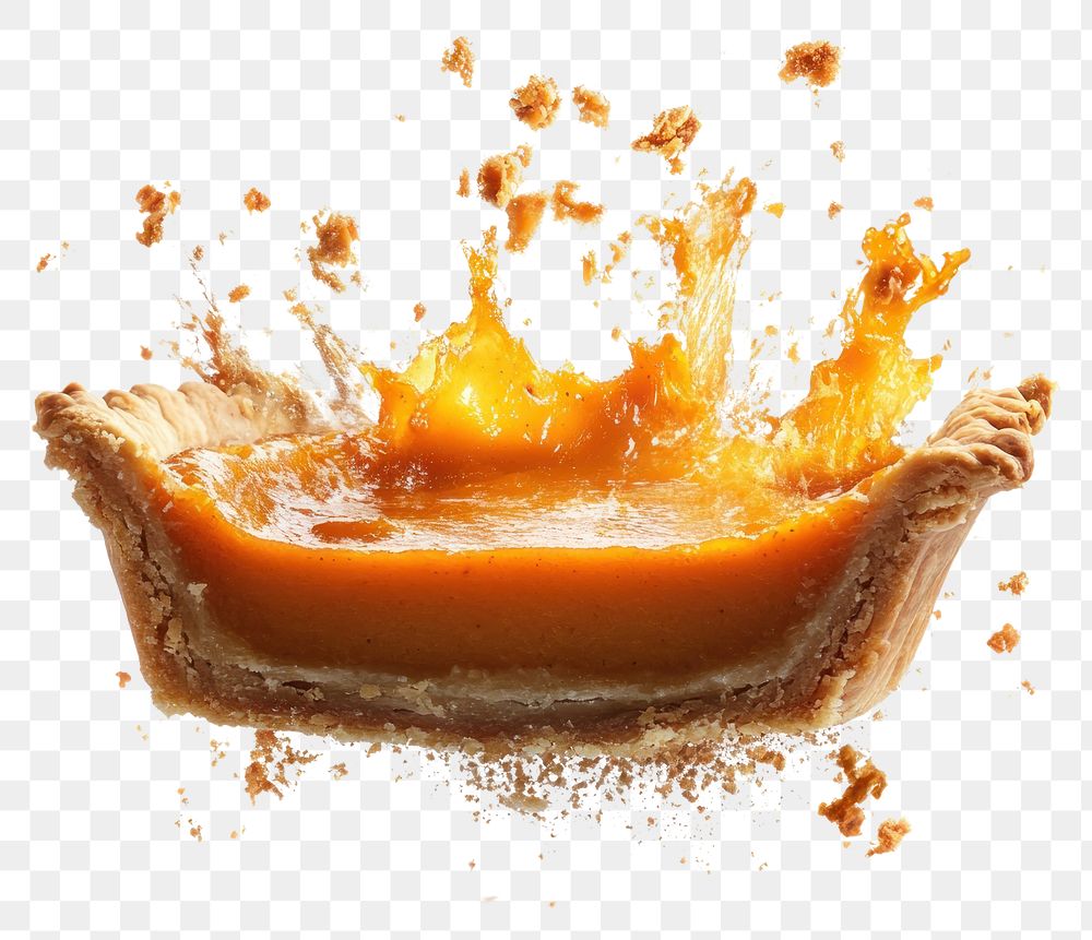 PNG Exploding pumpkin pie dessert | Free PNG - rawpixel