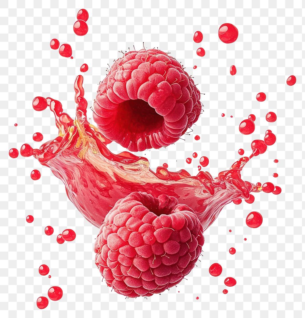 PNG Exploding real 2 raspberries | Free PNG - rawpixel