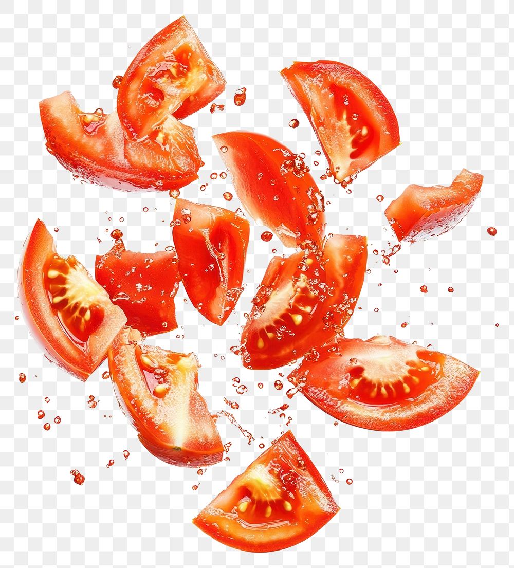 PNG Exploding real tomato pieces | Free PNG - rawpixel