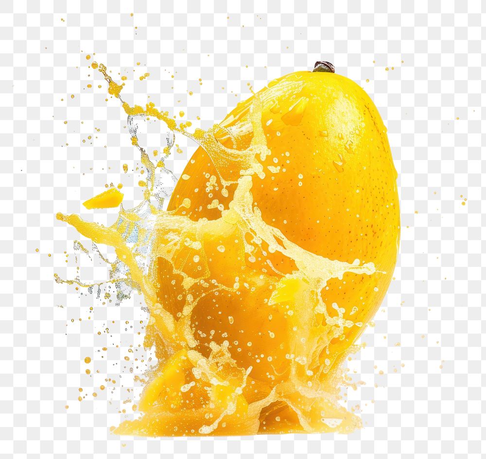 PNG Exploding real yellow mango | Free PNG - rawpixel