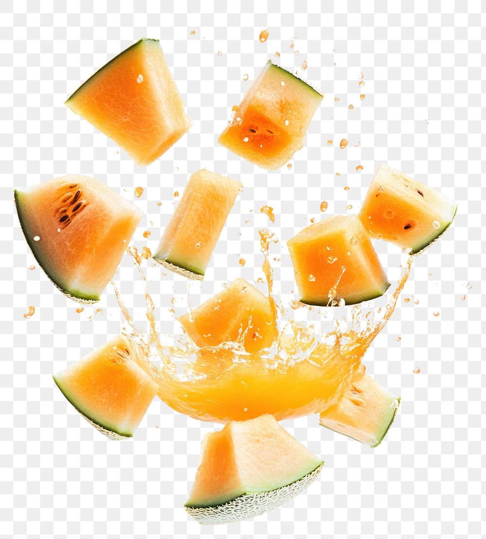 PNG Exploding real melon pieces | Free PNG - rawpixel