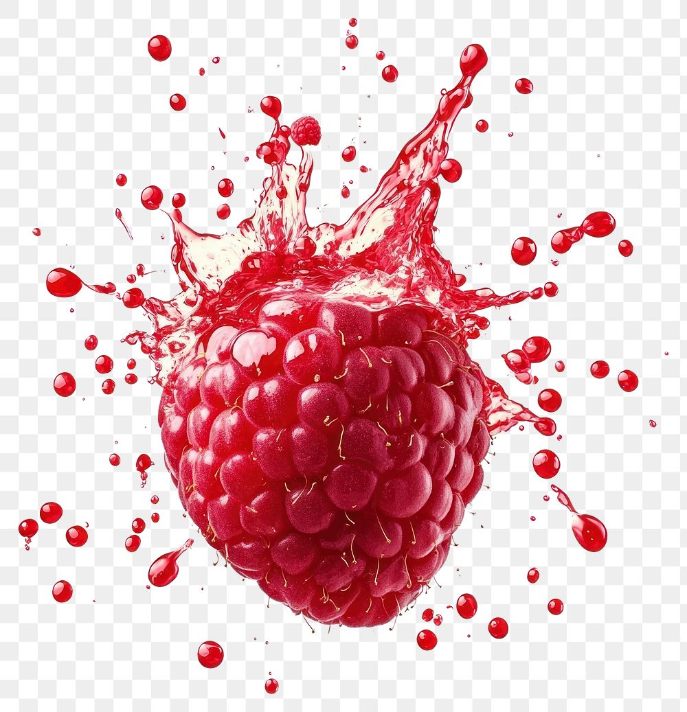 PNG Exploding real raspberry fruit | Free PNG - rawpixel