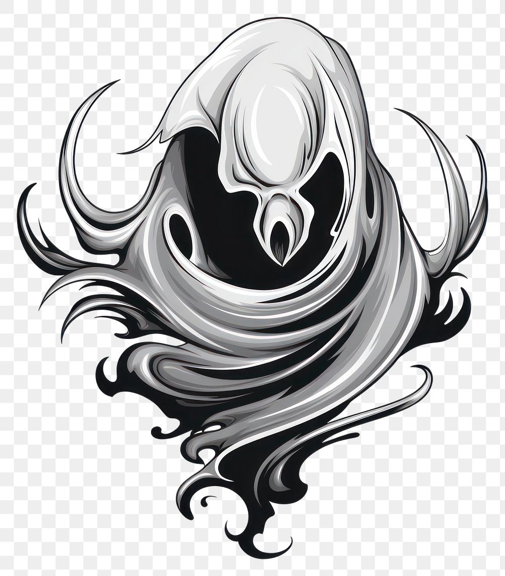 PNG Ghost drawing sketch white | Free PNG - rawpixel