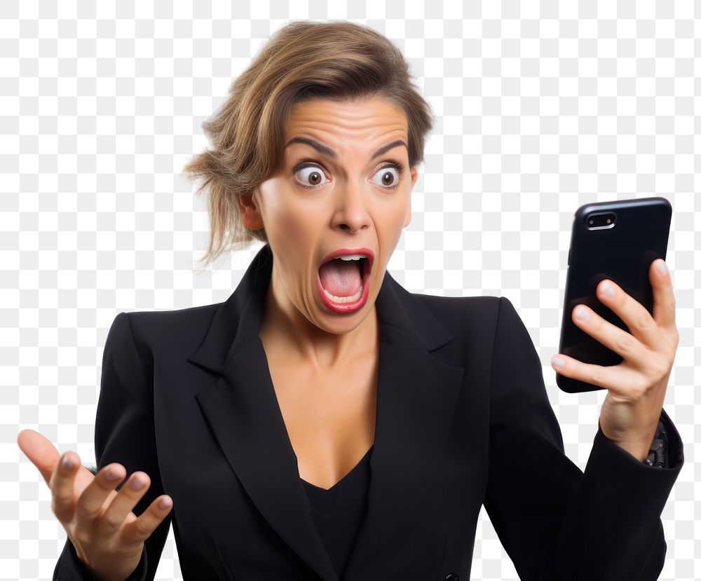 Business woman shouting screen adult. | Free PNG - rawpixel
