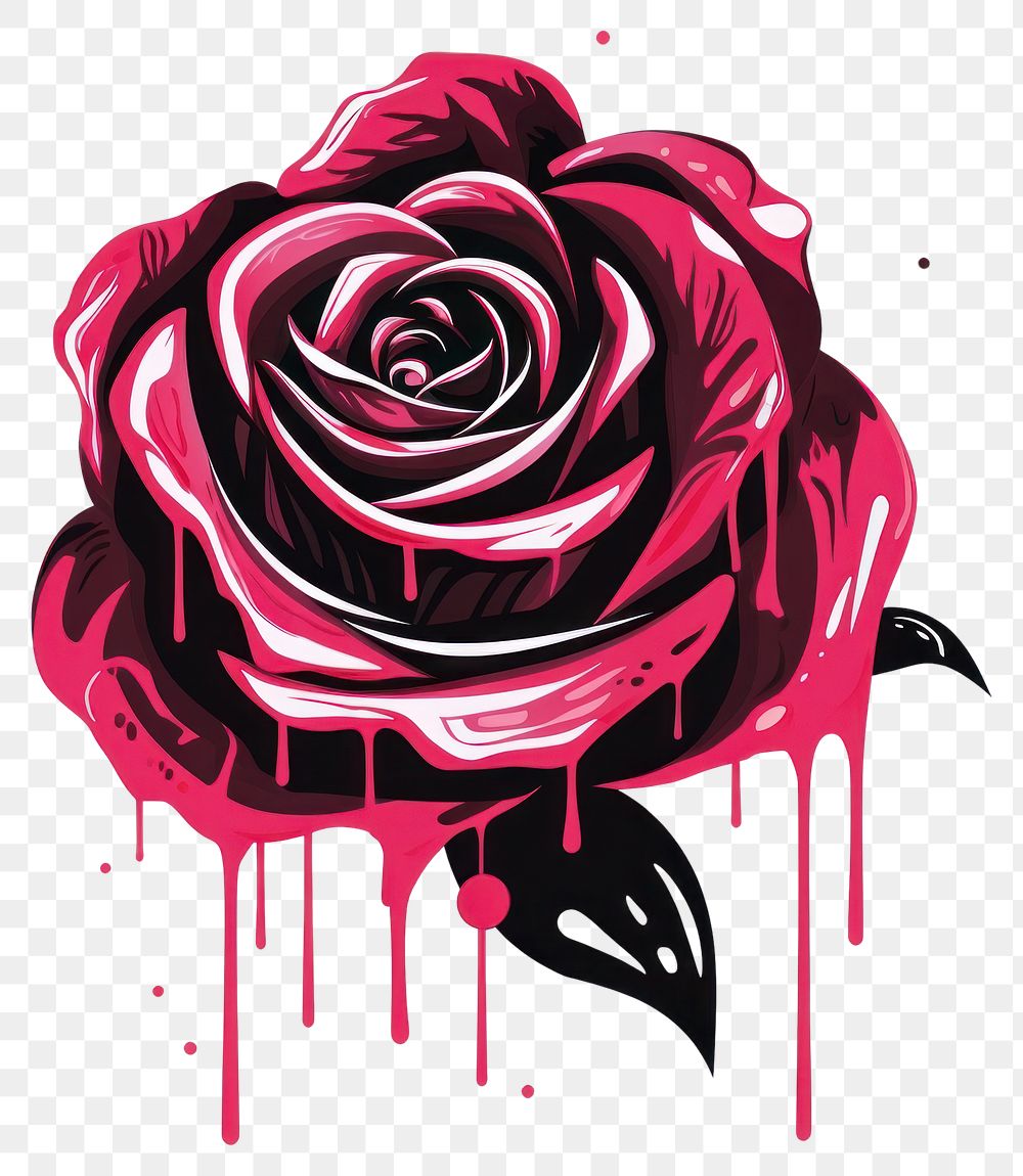 PNG Graffiti rose art flower | Premium PNG - rawpixel