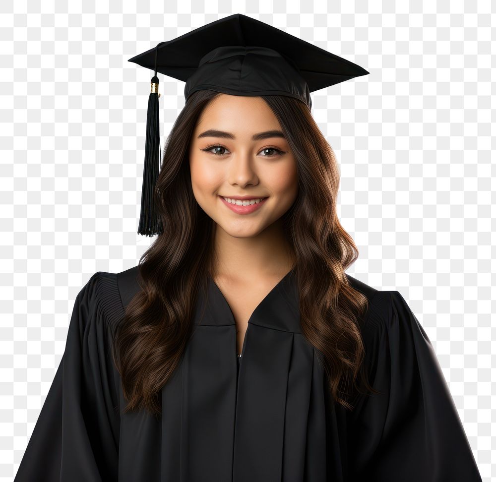 Girl wearing graduation gown student | Free PNG - rawpixel