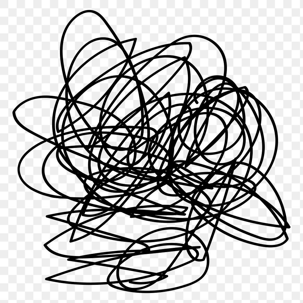 PNG Abstract chaotic black lines, | Free PNG - rawpixel