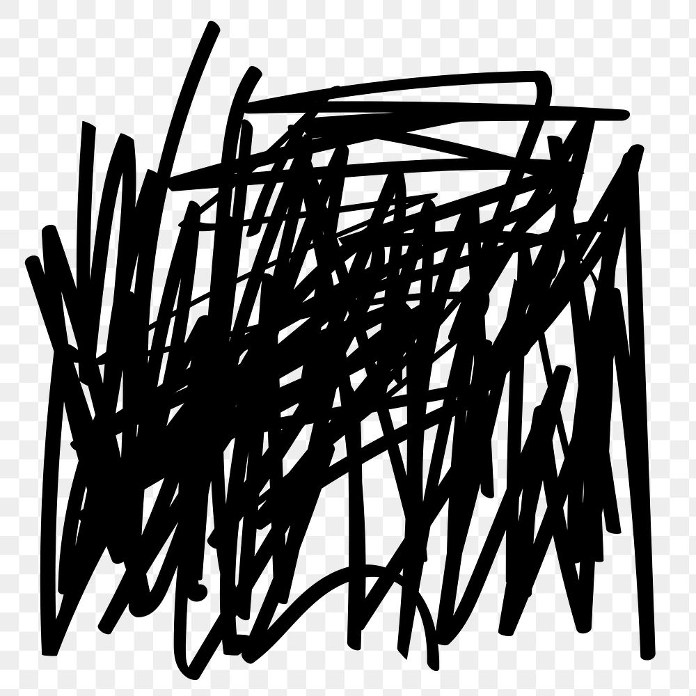 PNG Abstract black scribble lines, | Free PNG - rawpixel