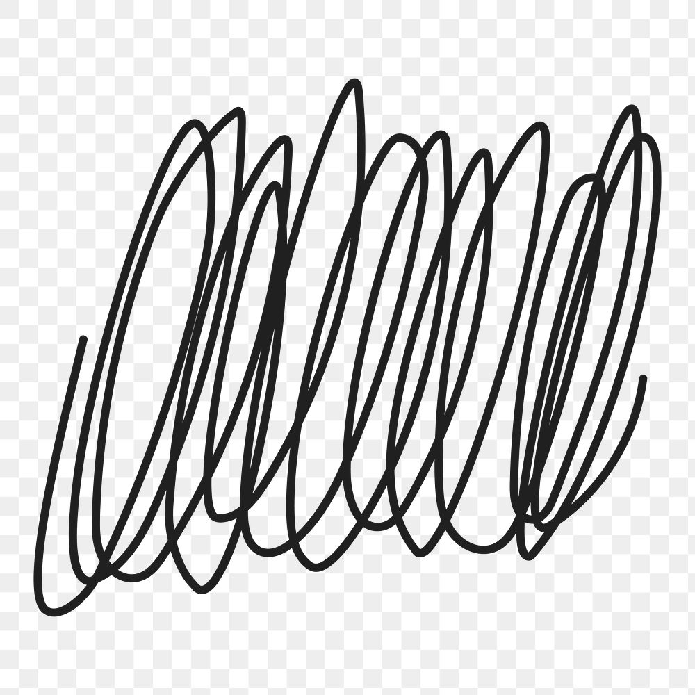 PNG Abstract black scribble lines, | Free PNG - rawpixel