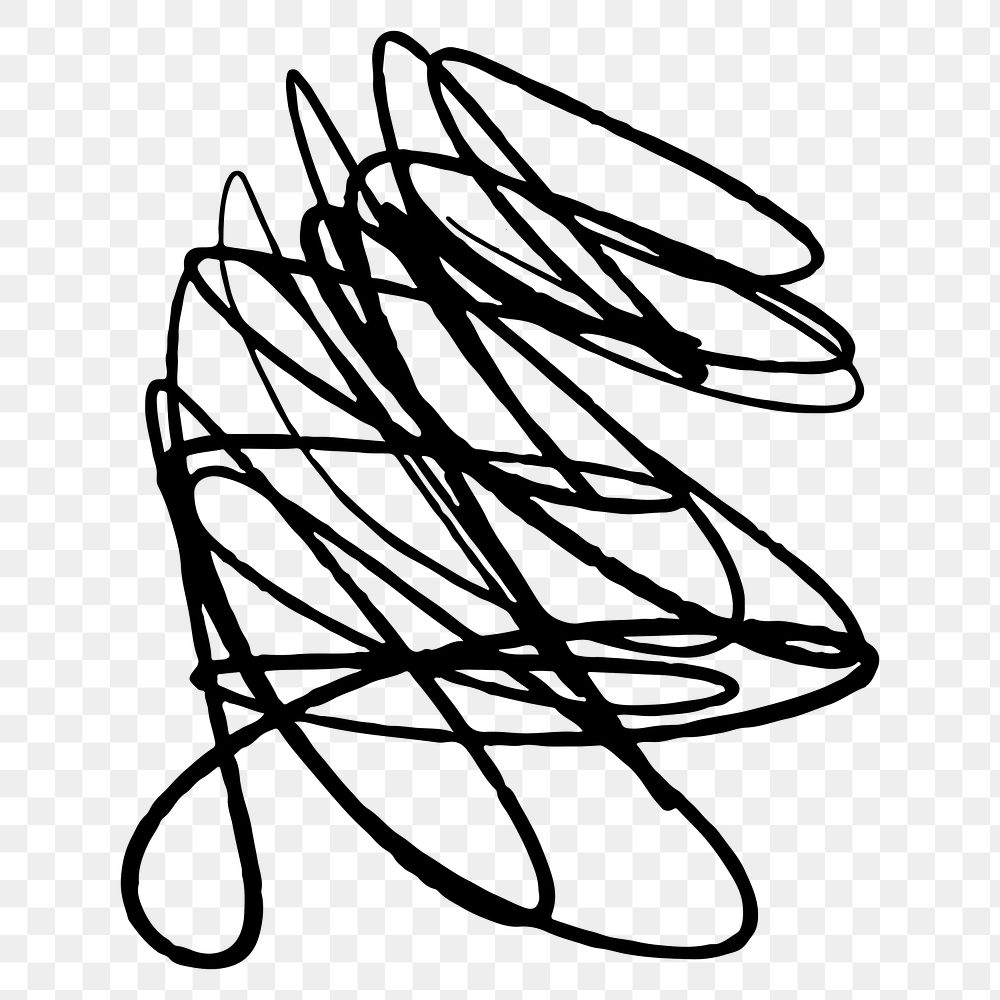 PNG Abstract black scribble lines, | Free PNG - rawpixel