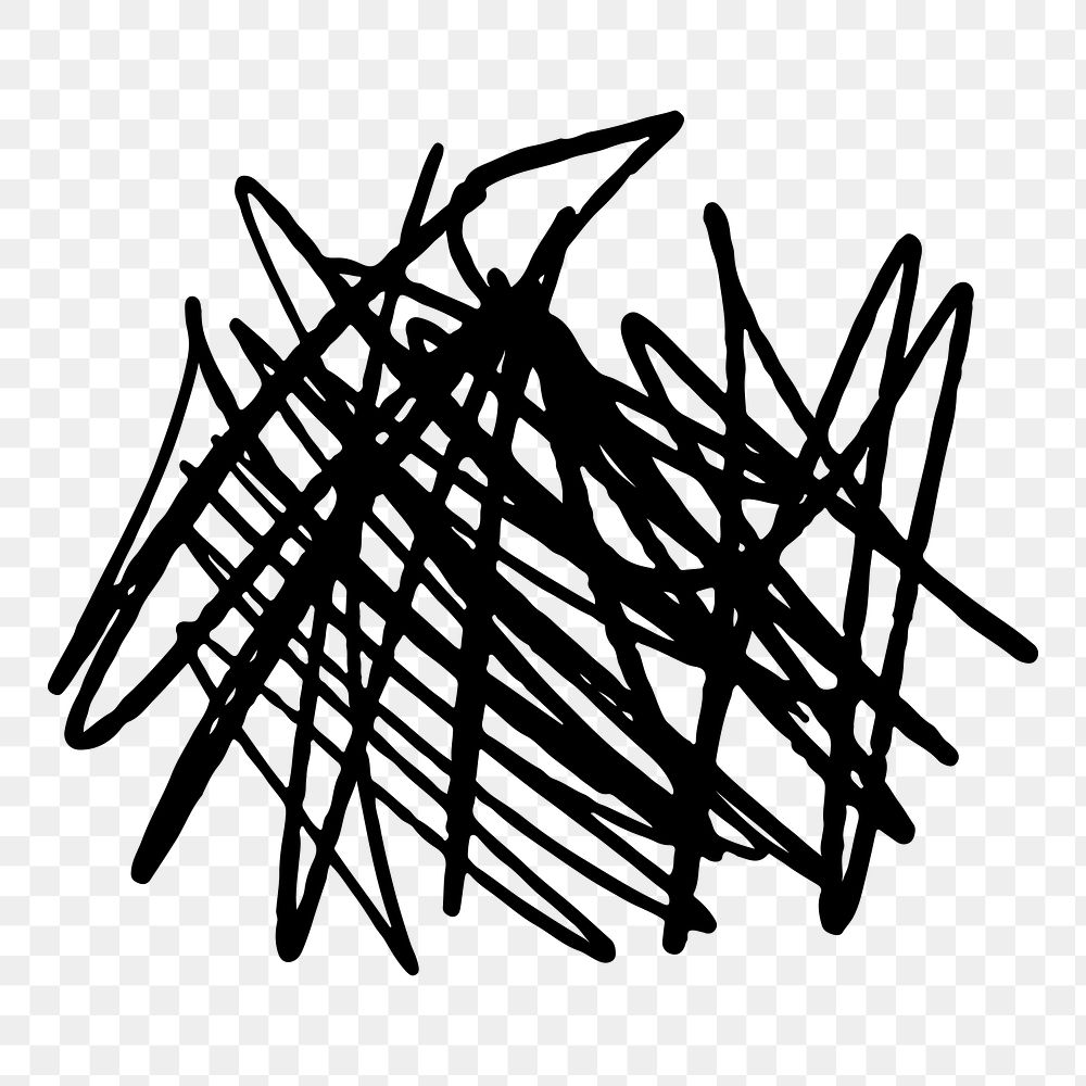 PNG Abstract black scribble lines, | Free PNG - rawpixel