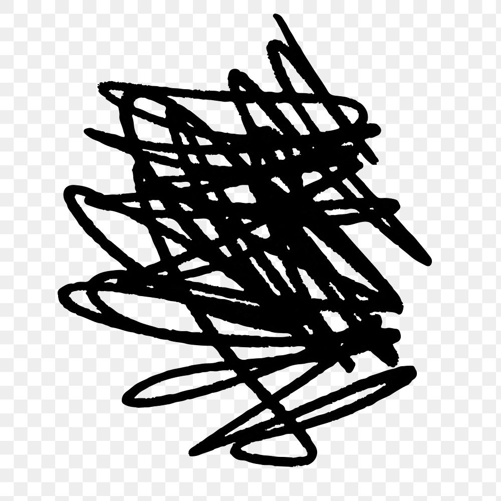 PNG Abstract black scribble art, | Free PNG - rawpixel