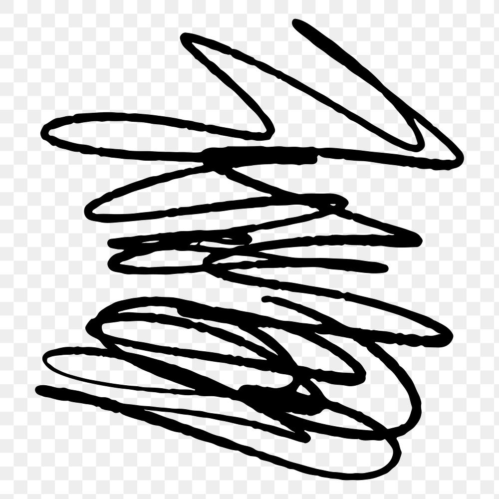 PNG Abstract black scribble, transparent | Free PNG - rawpixel