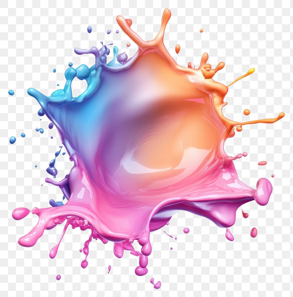 PNG Vibrant abstract paint splash | Free PNG - rawpixel