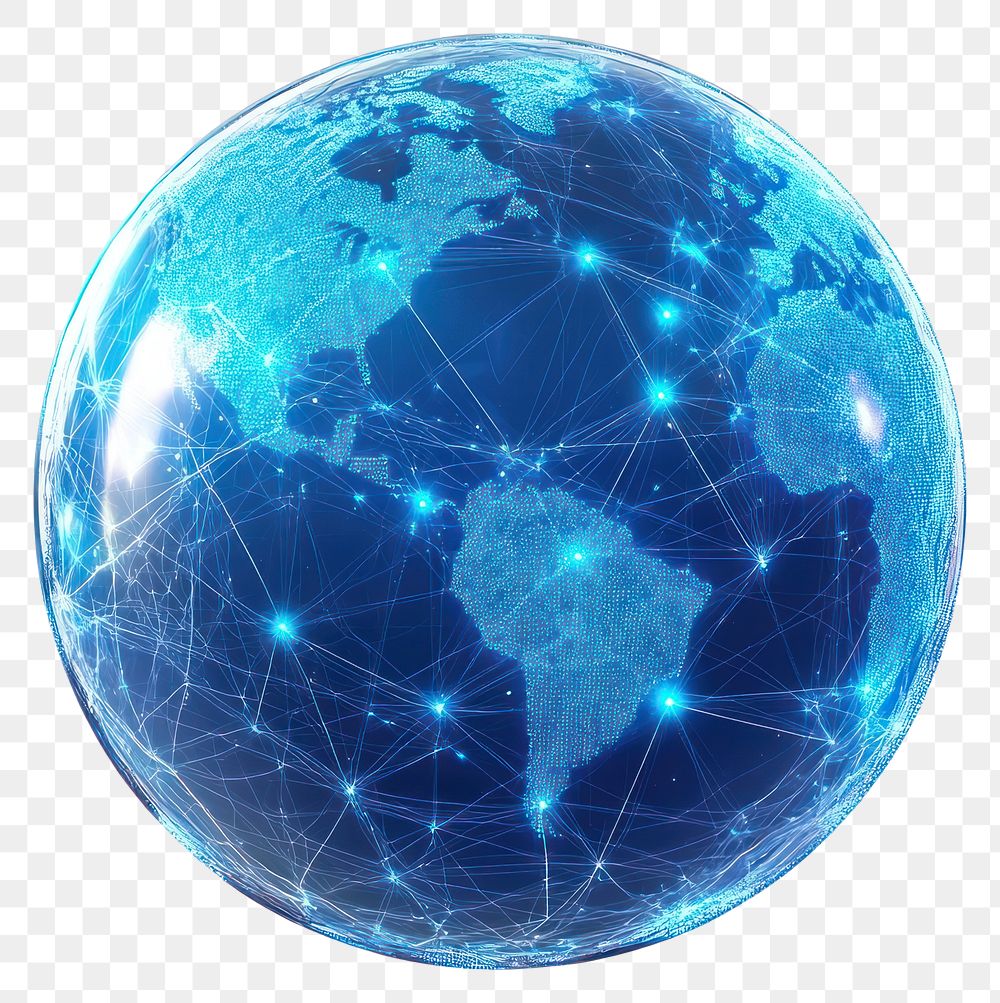 PNG Digital globe network connections | Free PNG - rawpixel