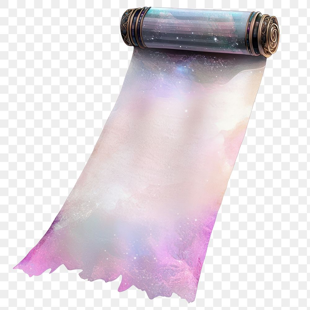 PNG Spell scroll illustration galaxy-themed | Free PNG - rawpixel