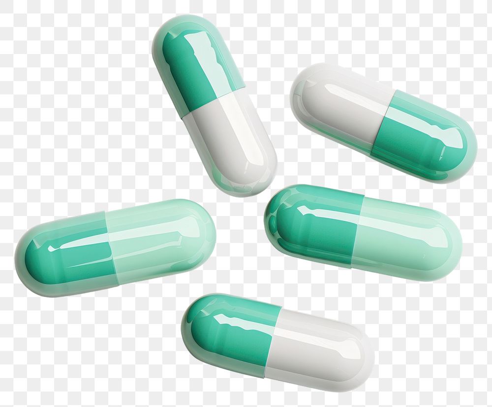 PNG Green white capsules scattered | Premium PNG - rawpixel