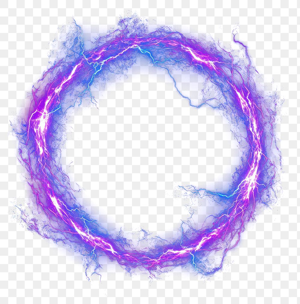 PNG Indigo electric ring lightning | Free PNG - rawpixel