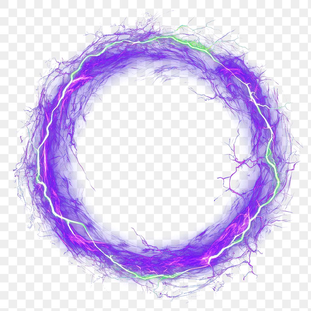PNG Purple electric ring lightning | Premium PNG - rawpixel