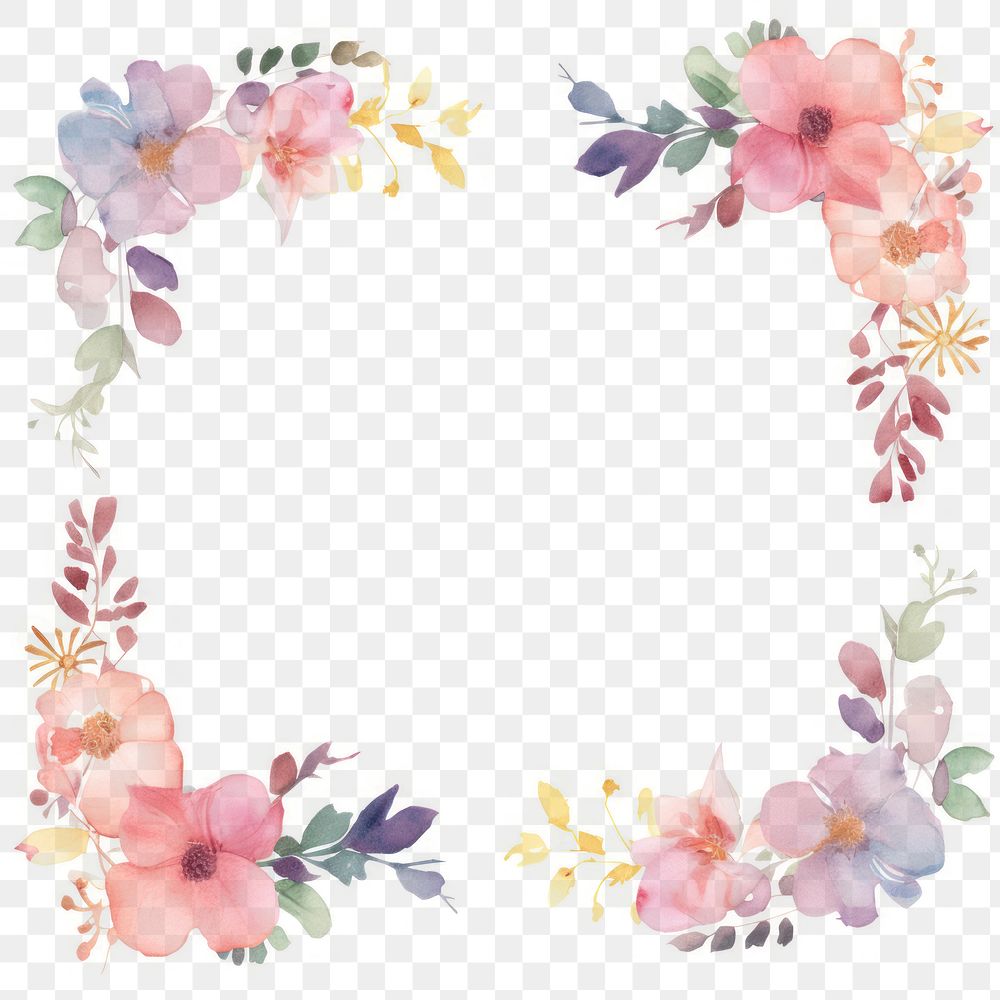 PNG Flower square border pattern | Premium PNG - rawpixel