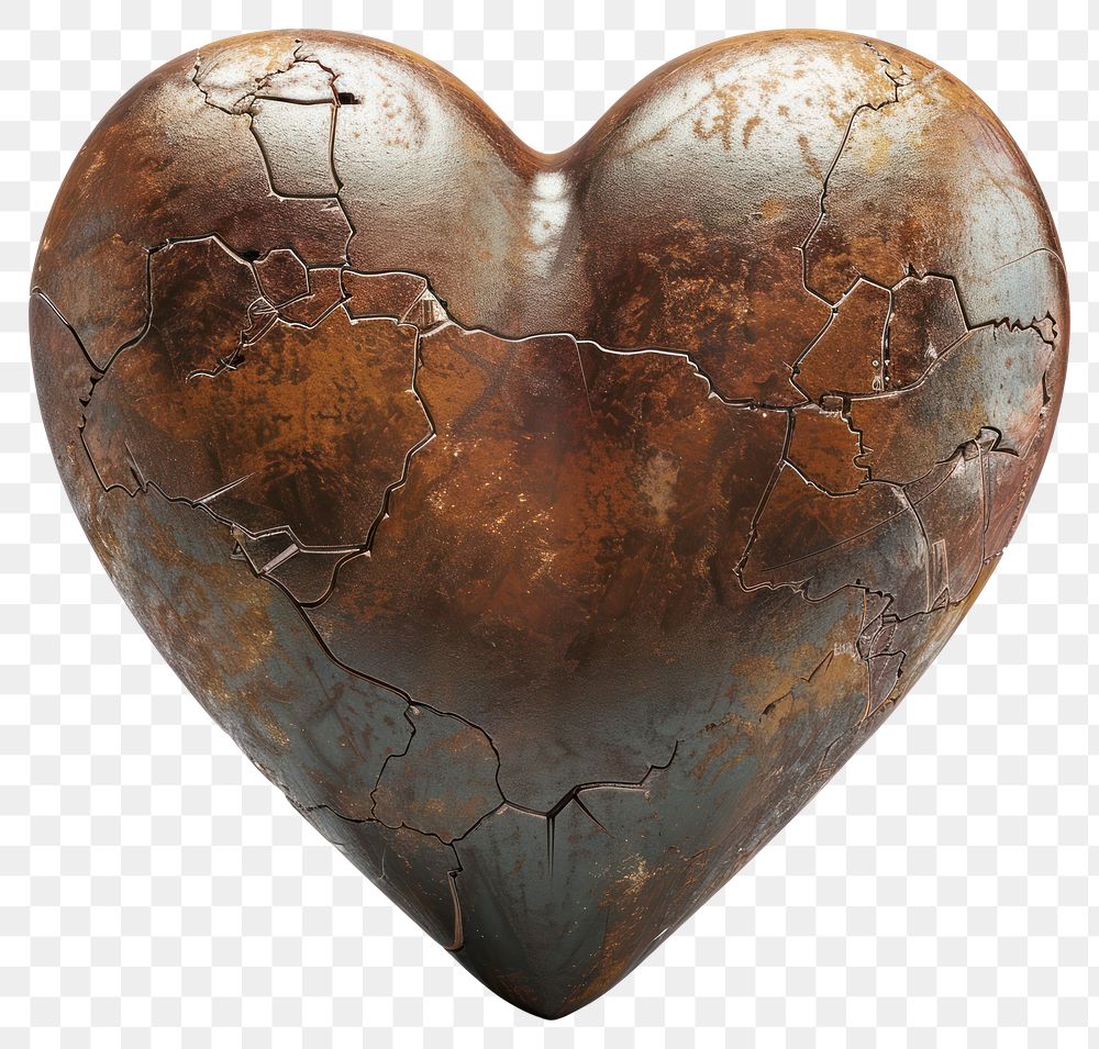 PNG 3d render heart metal | Free PNG - rawpixel