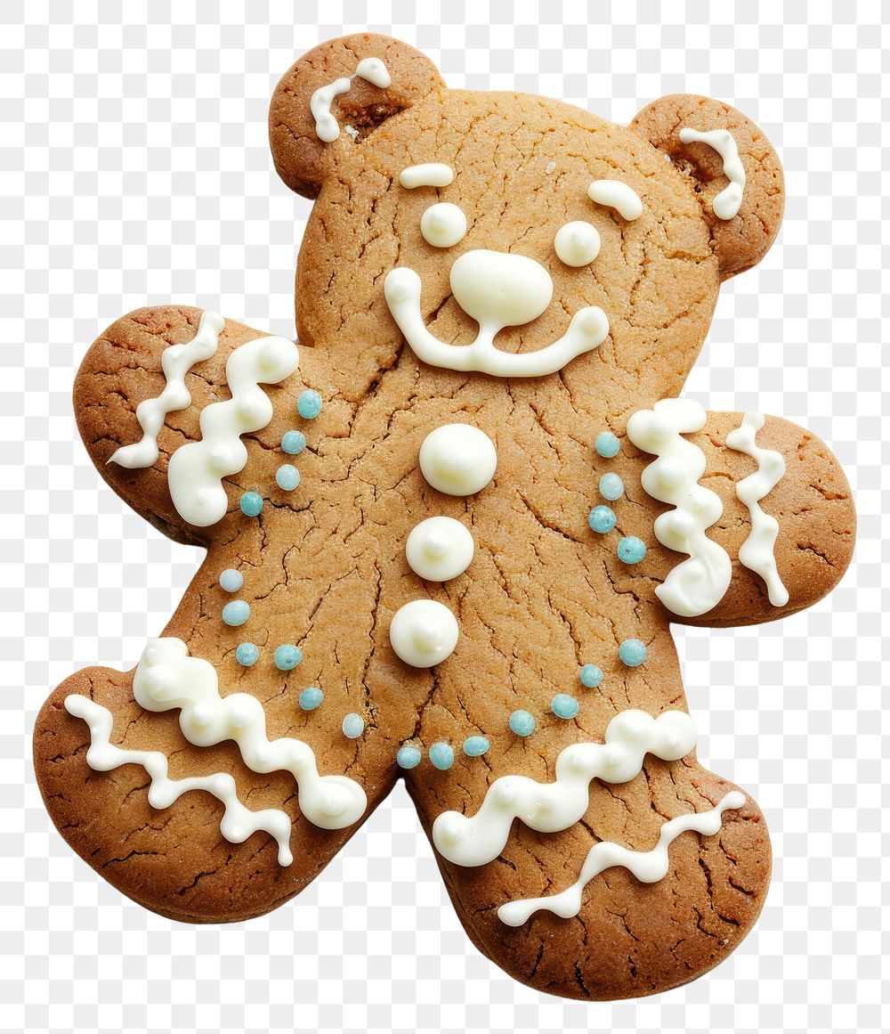 PNG Cute gingerbread bear cookie | Free PNG - rawpixel