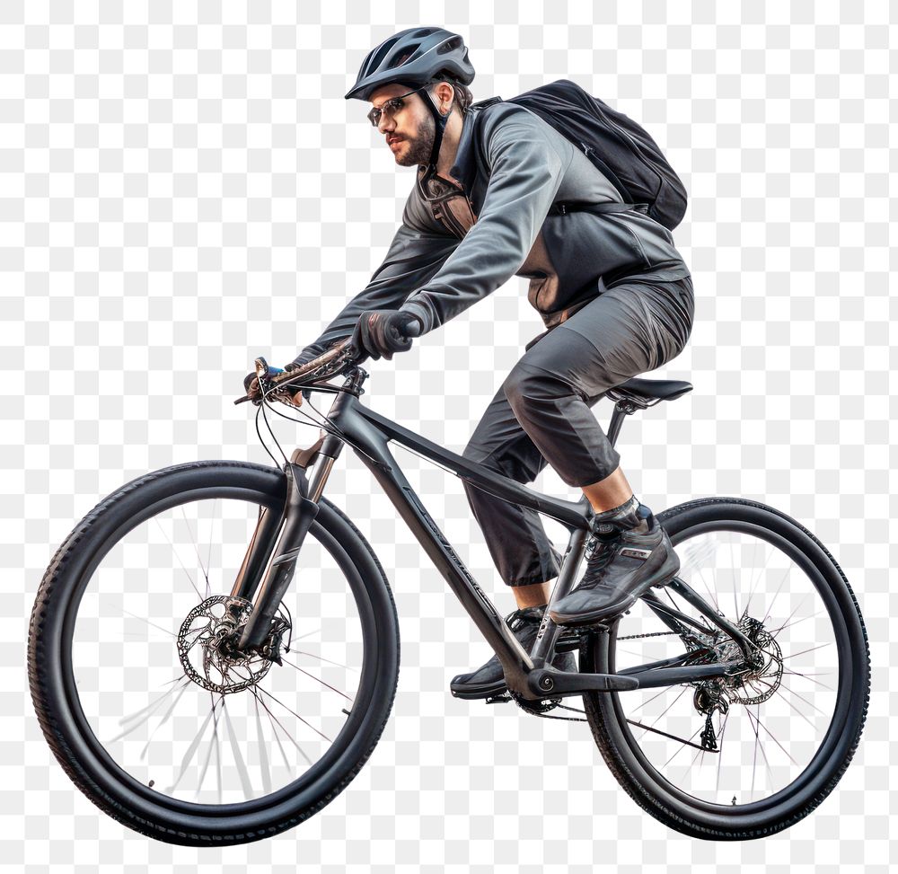Man cyclist rides bike freelancer | Free PNG - rawpixel