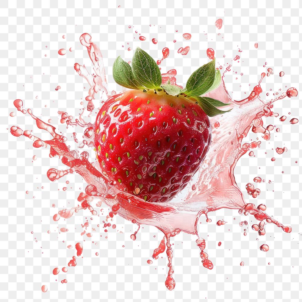 PNG Exploding 1 strawberry food | Free PNG - rawpixel